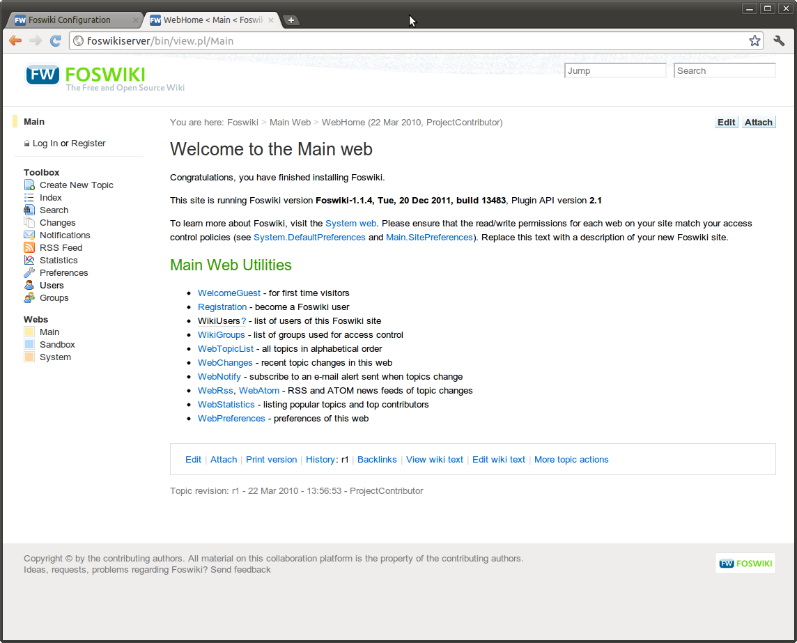 Install Foswiki on Ubuntu with Nginx – Sebastian Mogilowski's Blog