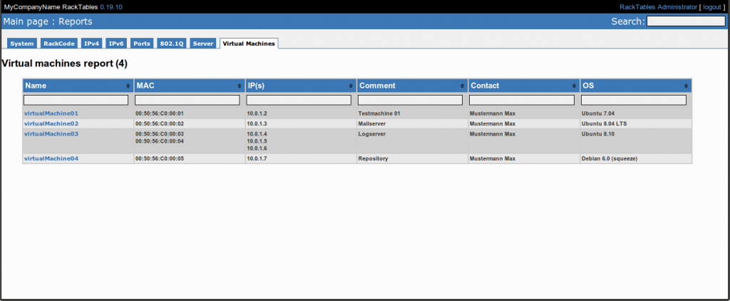 Racktables custom report – Sebastian Mogilowski's Blog
